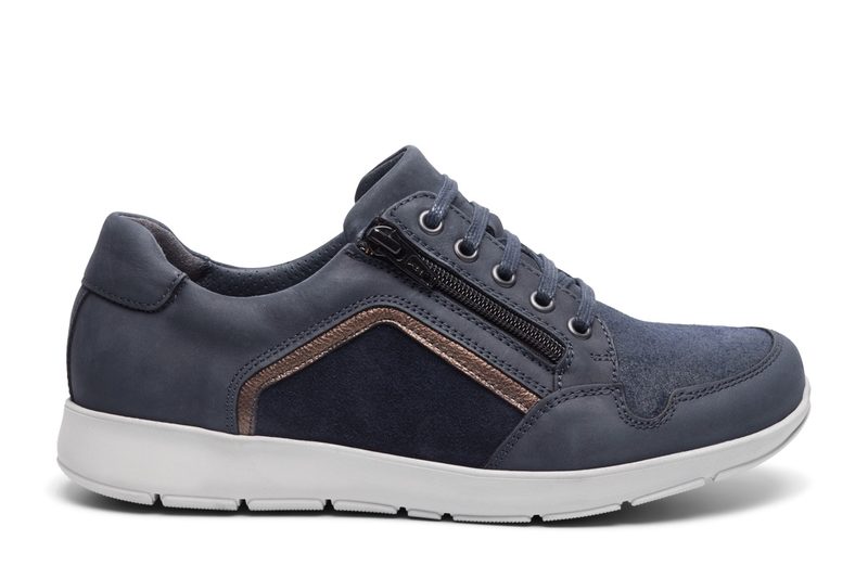 Køb NEW FEET BLÅ SKO MED ORTHOSTRETCH Her - Salg af Damesko tilbud