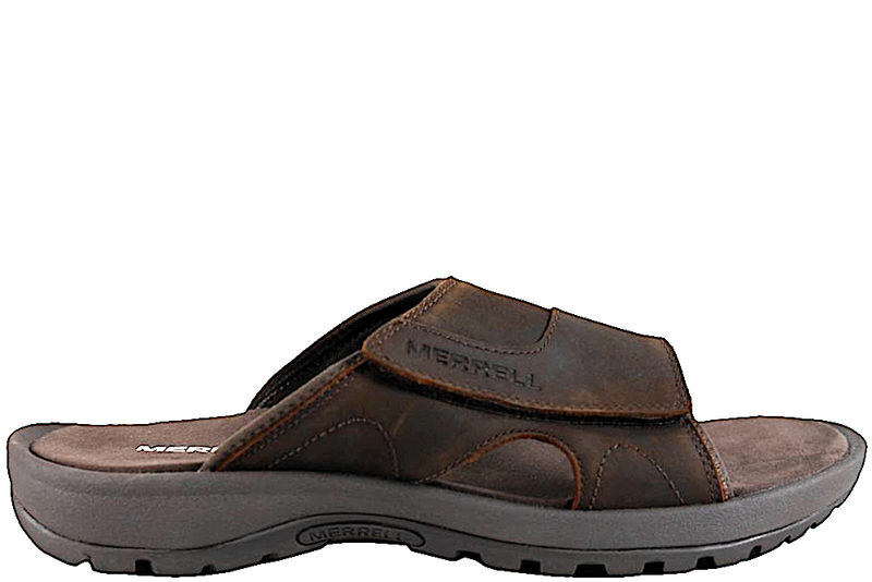 Køb MERRELL SANDSPUR 2 SLIDE OLIERET SKIND Her - Salg af Slippers