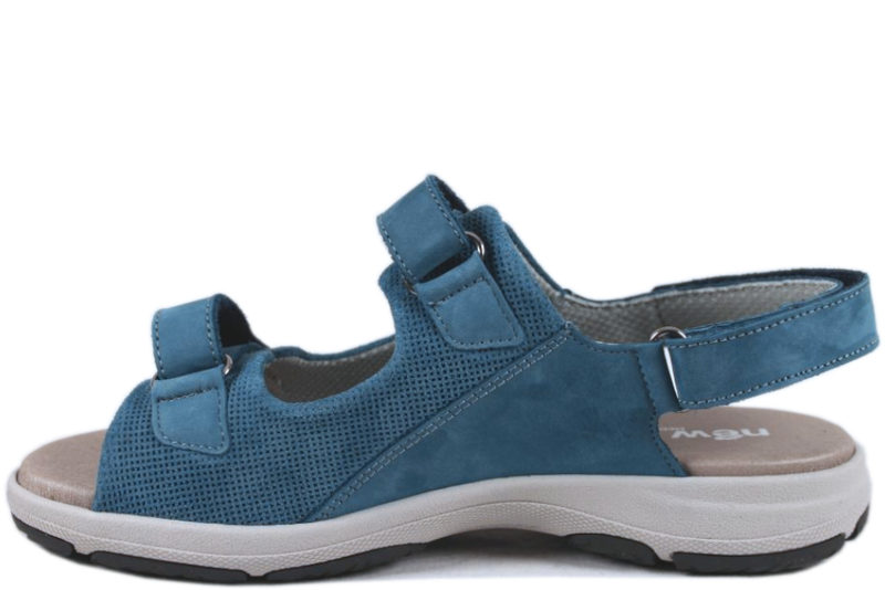 Køb NEW FEET BLÅ NUBUCK SANDAL Her - Salg af Sandaler til kvinder