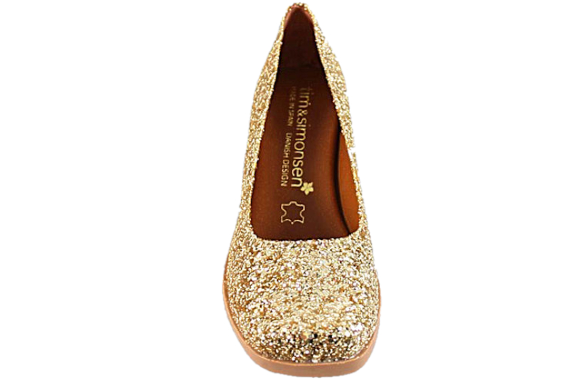Køb TIM & SIMONSEN FLORENCE PUMP GLITTER ORO GOLD PUMPS Her - Salg af Pumps